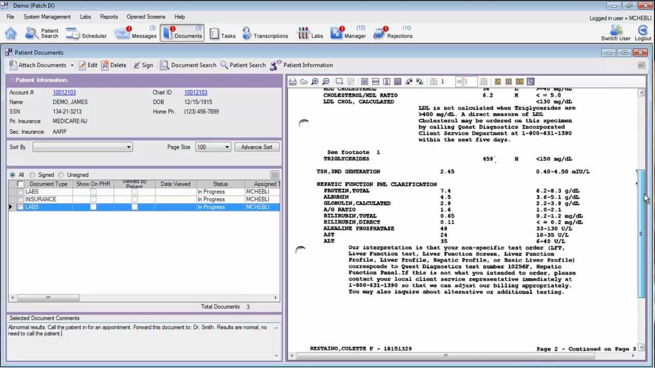 EHR Training on Overview of Patient Documents