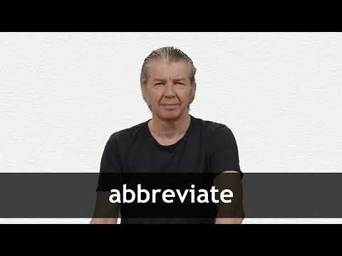 ABBREVIATE 释义 | 柯林斯英语词典