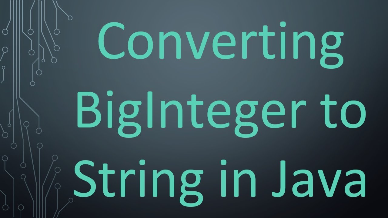 Converting BigInteger to String in Java