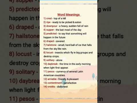 Quick Word Meanings/A Letter to God/class 10#cbsc #first_flight#english #class10 #meanings