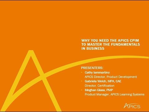 Why You Need the APICS CPIM to Master the Fundamentals in Business