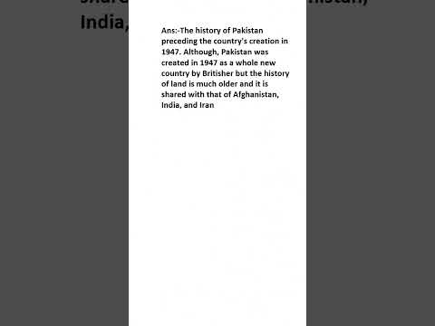 What is History of Pakistan?