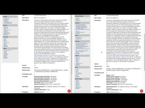 New PO.DAAC Web Portal Dataset Search and Discovery