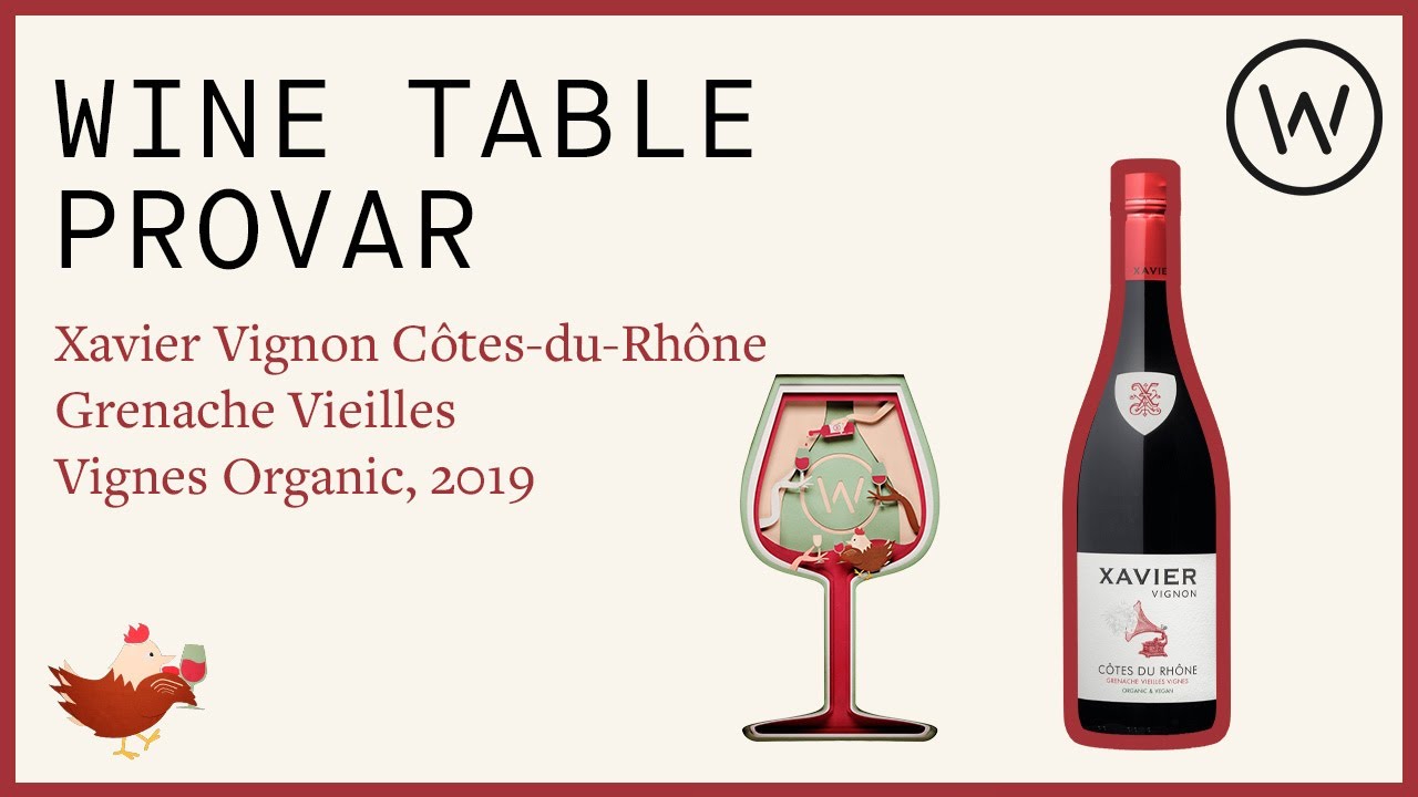 Wine Table provar Xavier Vignon Côtes-du-Rhône 2019