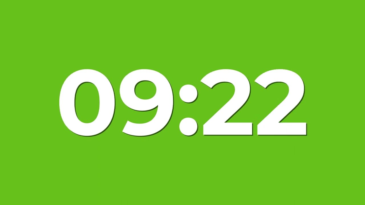10 mins countdown green screen