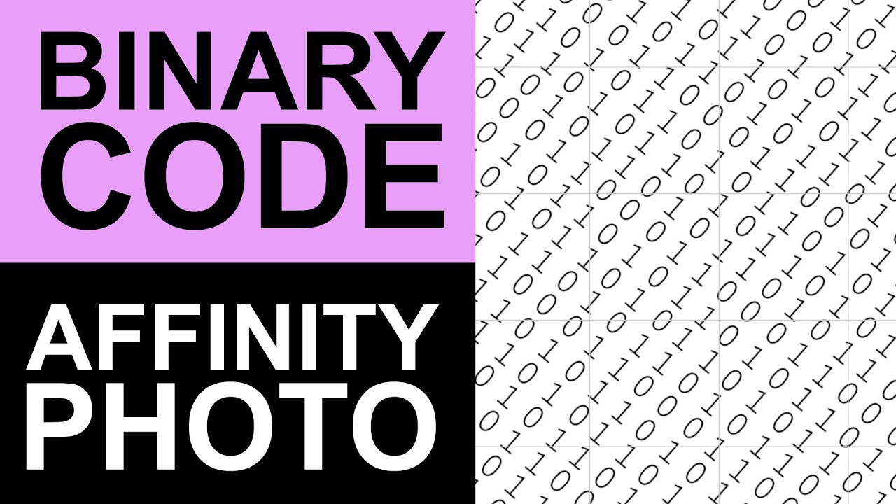 How To Create Binary Code Pattern In Affinity Photo Tutorial | Graphicxtras