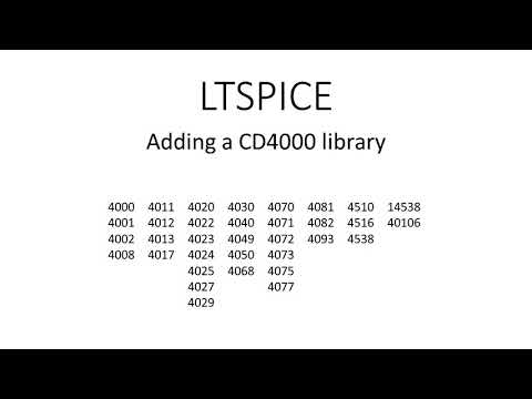 LTSPICE: Adding A CD4000 Library (With 40106 Oscillator Example!)