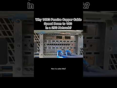 Why 100G Passive Copper cable speed down to 10G?