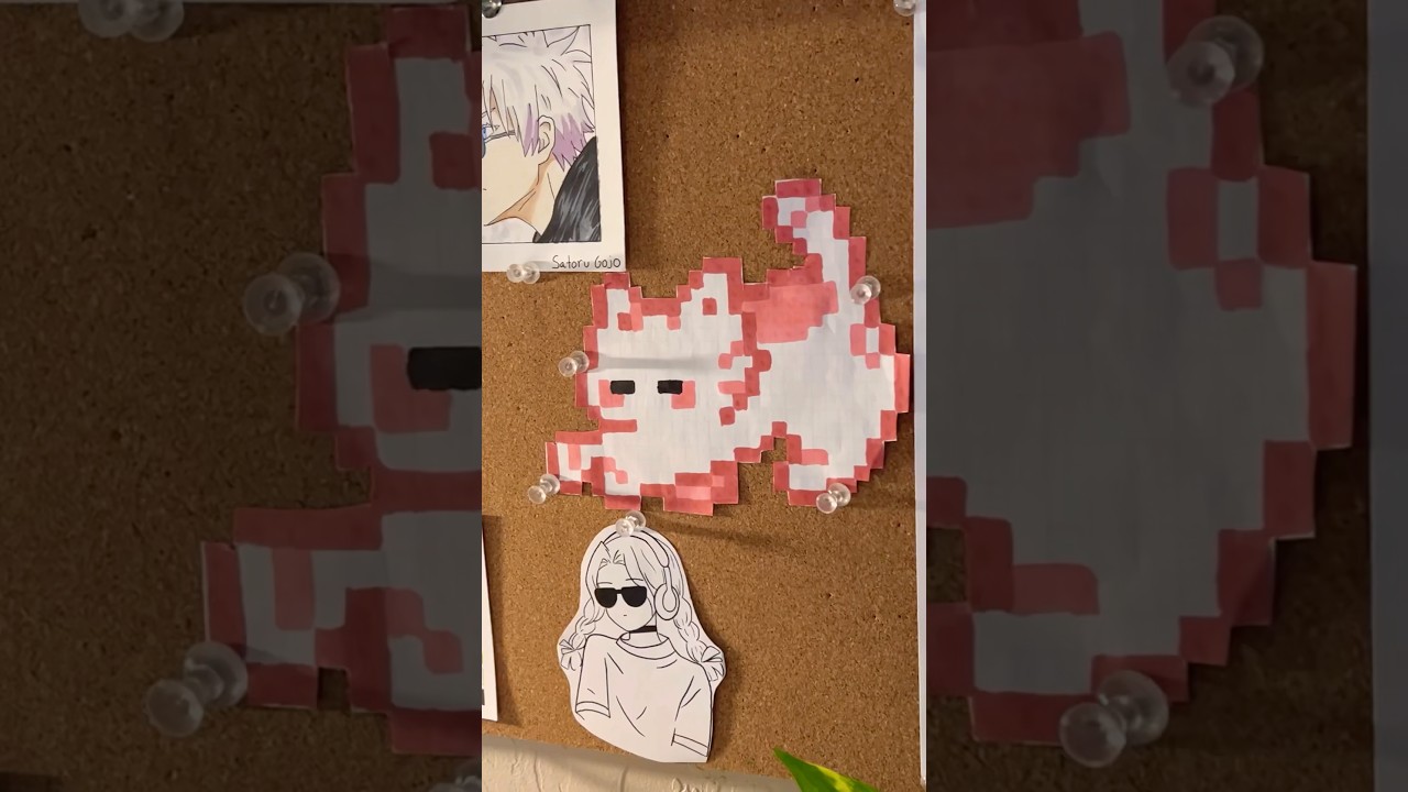 Cute pixel art idea✨#shorts #art #creative #drawing #viral #fyp #lyrics