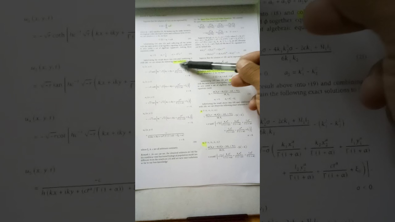 Solving Fractional Partial Differential Equation.
