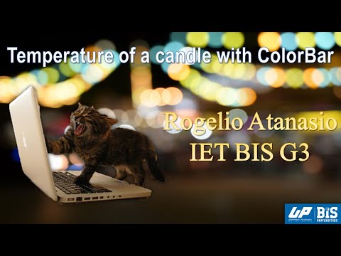 Temperature of a candle with ColorBar (Matlab) // Rogelio Atanasio