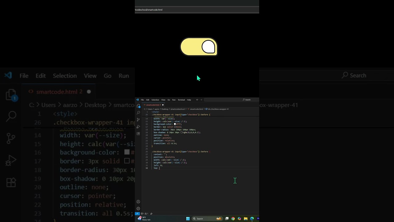 Tooltip Animation Light Effect | HTML & CSS Tutorial | Smartcodeschool |  #coding #htmlcss