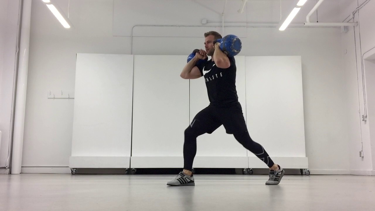 Double Kettlebell Split Squat Demo