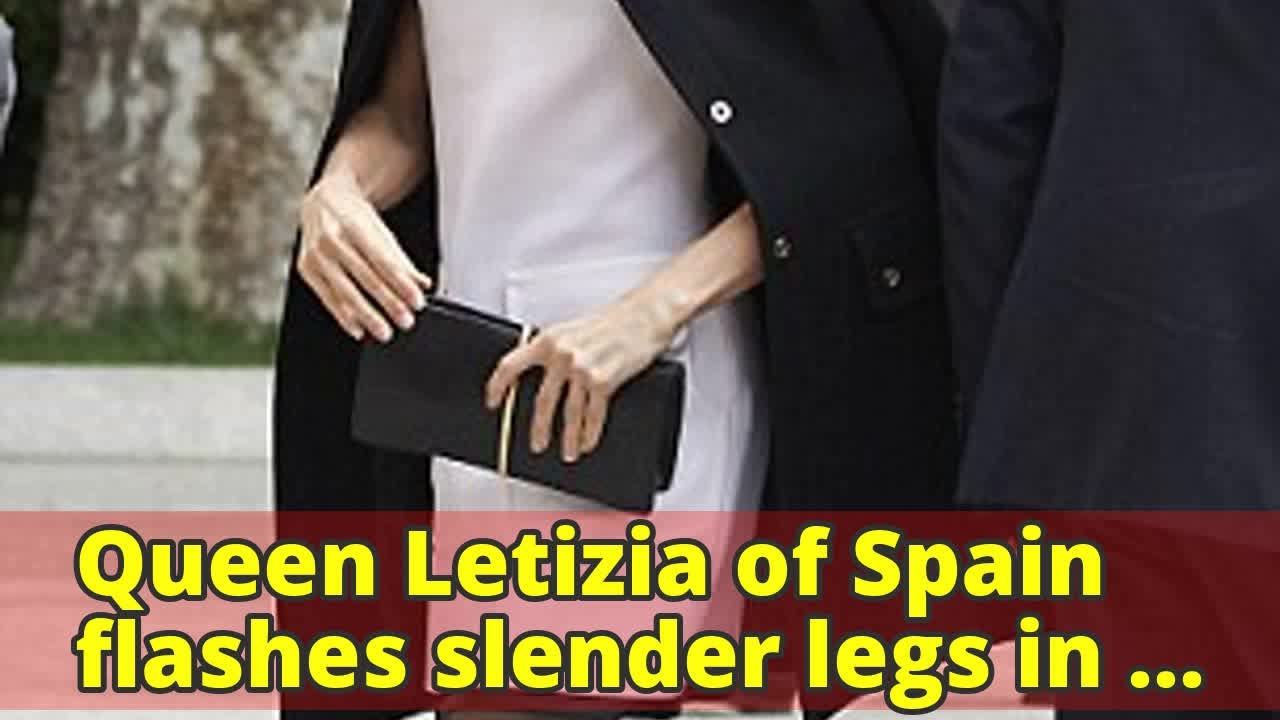 Queen Letizia of Spain flashes slender legs in barely there tights for awards ceremony