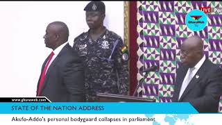 Video | Akufo-Addo's personal bodyguard collapses in parliament
