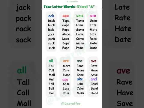 Four Letter words | #Four #Letter #Words - #Vowel - o #Phonetic #Skills #sound #learnifer #learning
