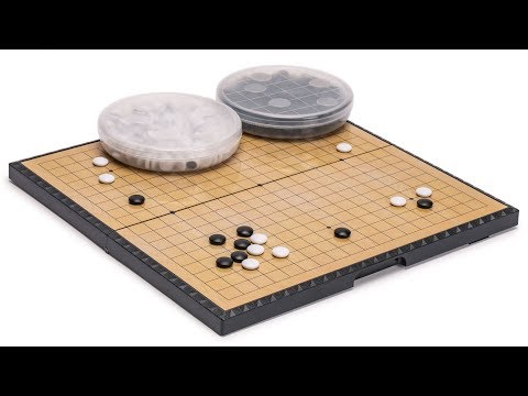 Medium Magnetic 19x19 Go Game Set Board (11.3-Inch) with Single Convex Stones