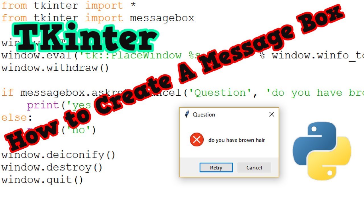 How to Create A Message Box in Python - Tkinter