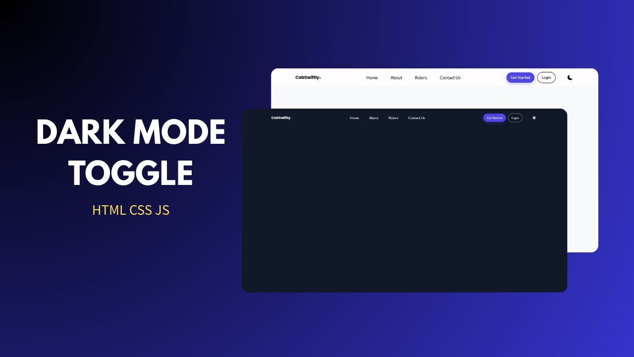 Build a DARK MODE Toggle in MINUTES with HTML, CSS & JavaScript