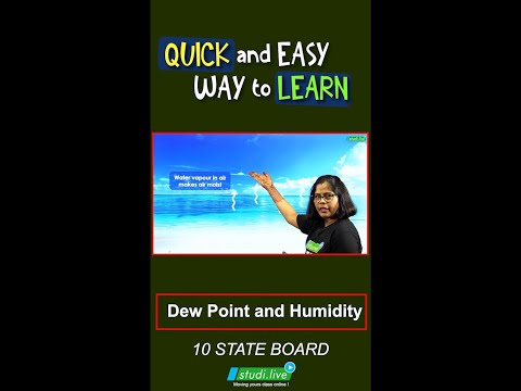 Heat || Dew point and Humidity || #science #ssc #shorts #earth