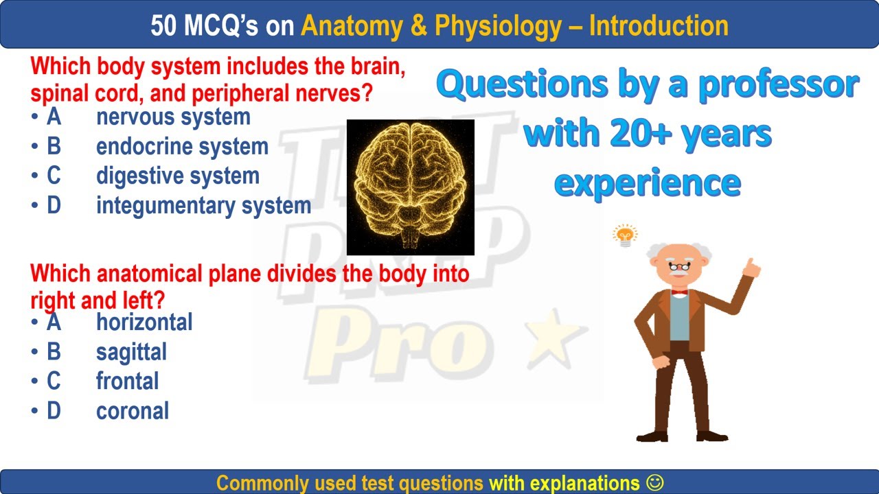 50 Anatomy and Physiology intro practice questions by professor | Anatomy MCQs | #Anatomymcqs