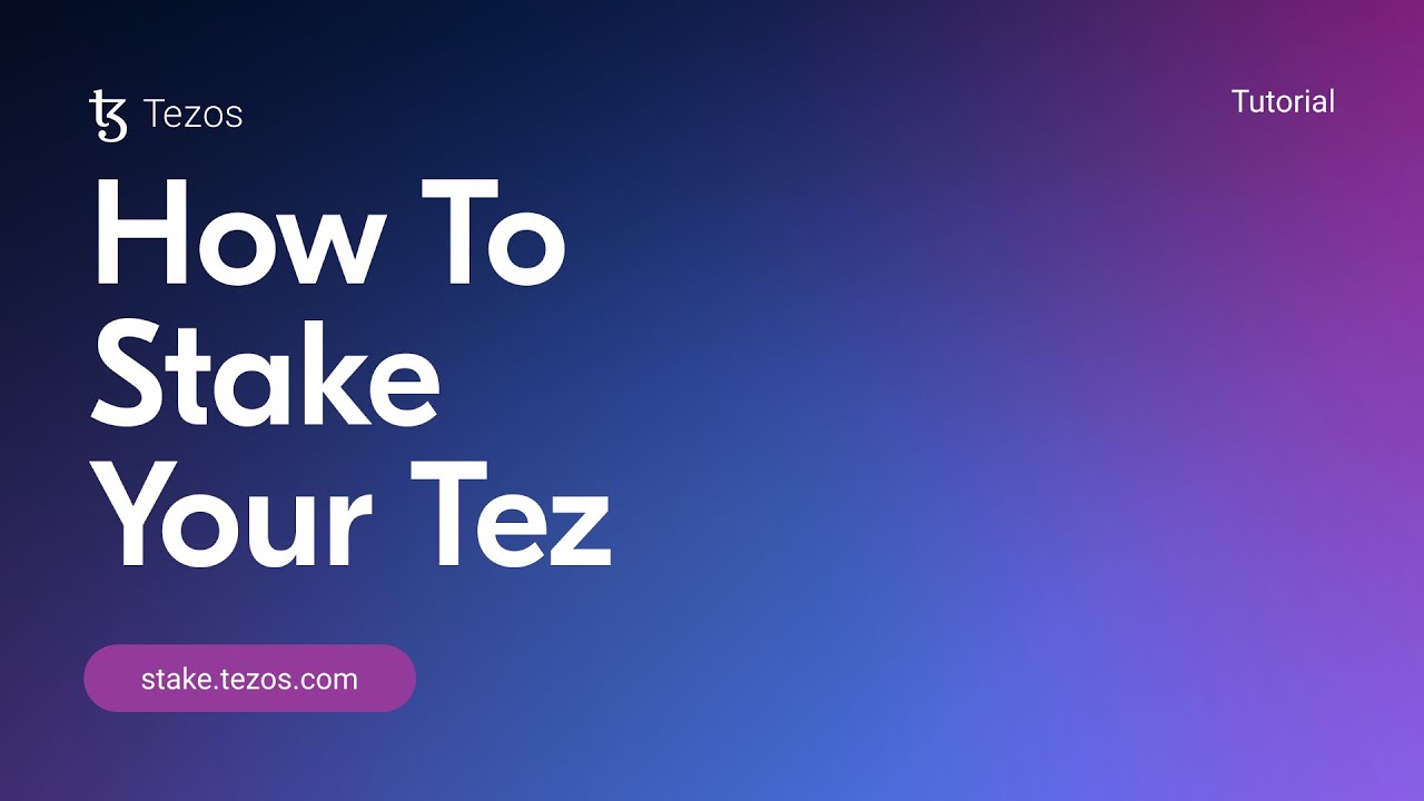 Tezos Staking Tutorial #4 | How To Stake Your Tez
