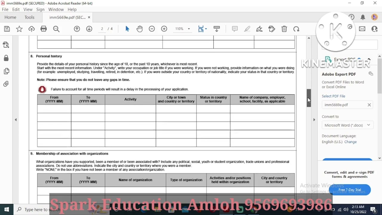 How to fill schedule A form or imm 5669 forn requested documents by IRCC -updated version 2022