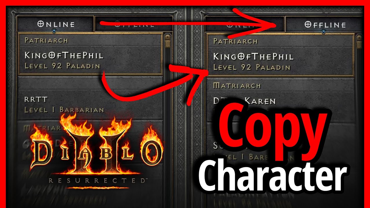 Get Your Full Online Character into Offline Single Player, (PC) - Diablo 2 Resurrected