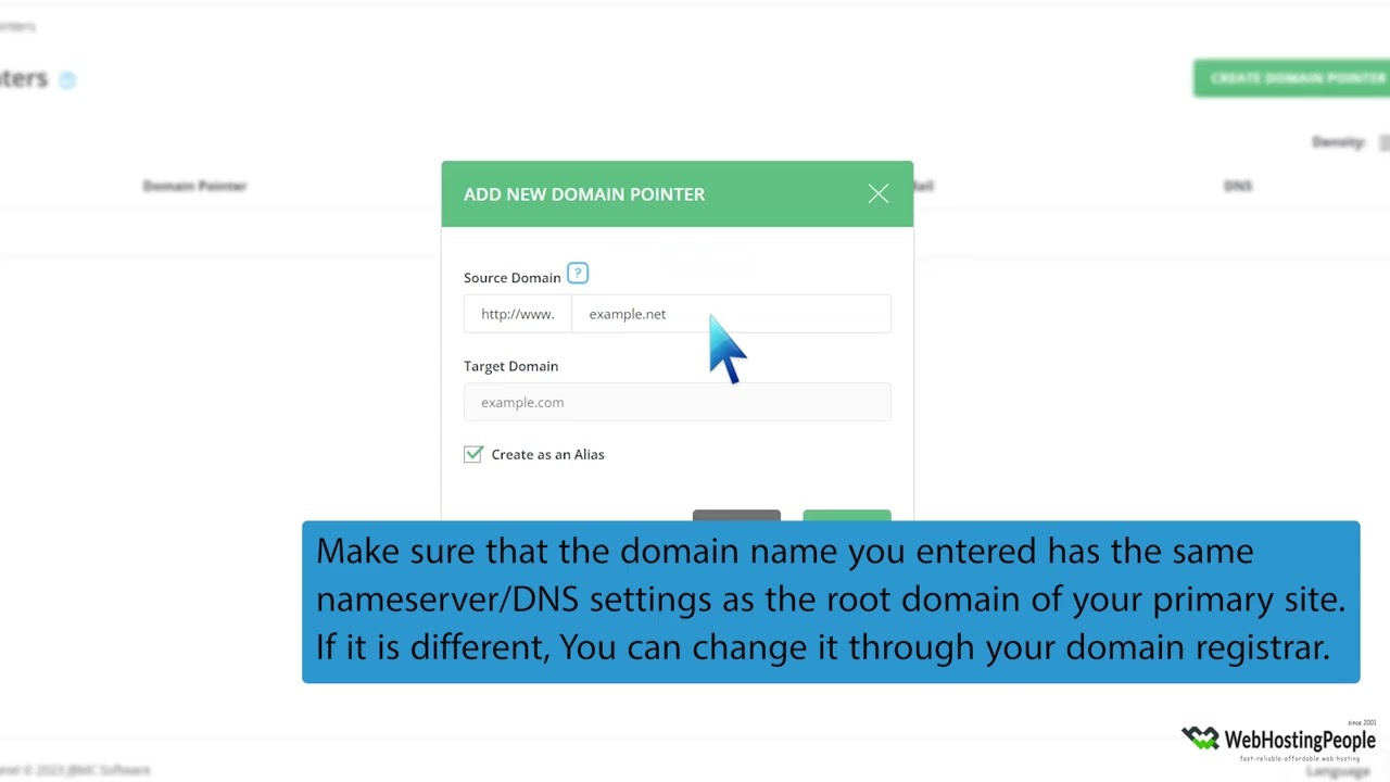 How to create a domain pointer in DirectAdmin   WebHostingPeople