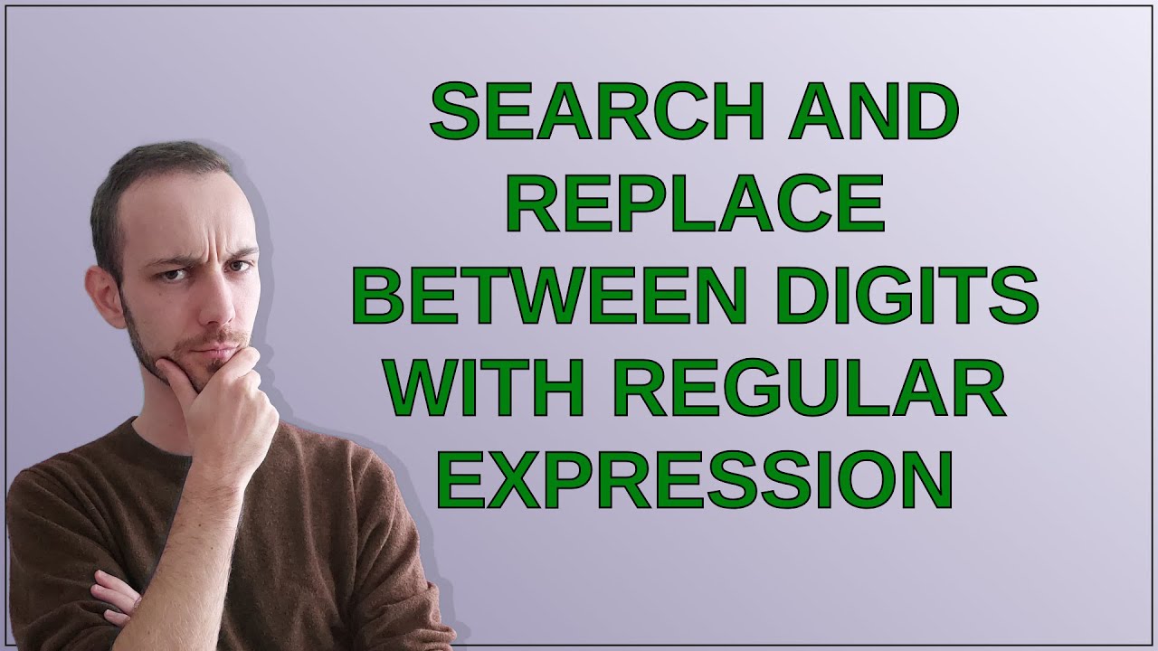 Search and replace between digits with regular expression