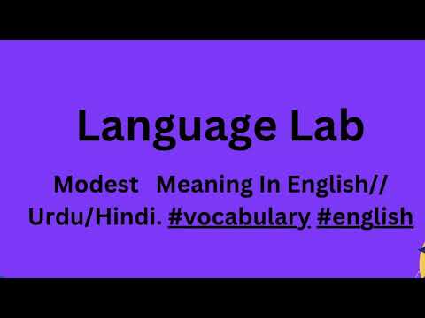 Modest Meaning In English// Urdu/Hindi. #vocabulary #english