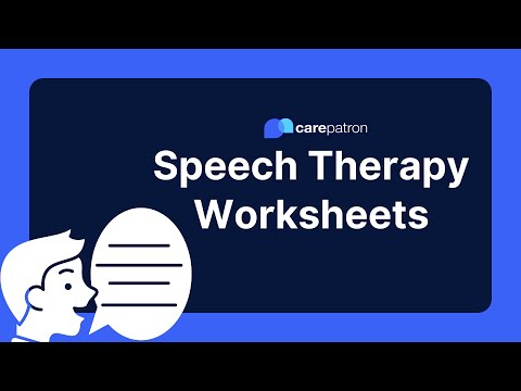 Speech Therapy Worksheets