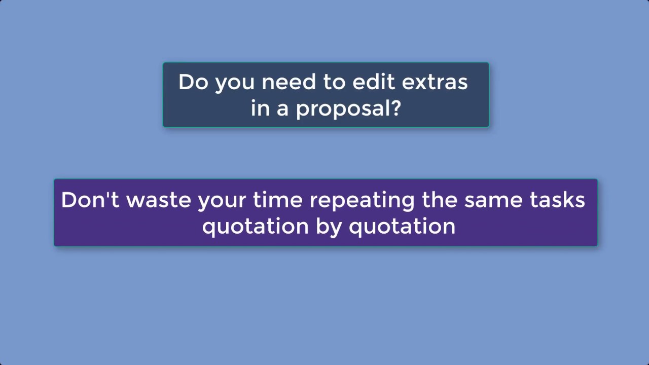 Sedna Proposal - Simultaneous Changes: Edit all extras at once!