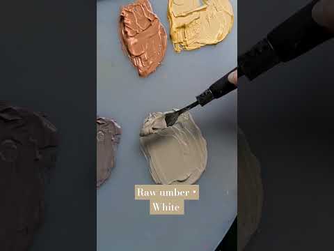 Mixing beige with acrylic paint #acrylicpainting #colormixing #colortheory #satisfyingvideos #art