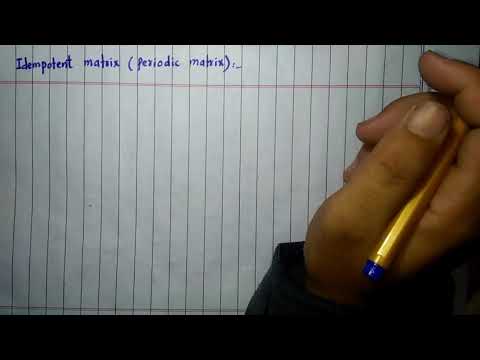 Idempotent matrix. Periodic matrix