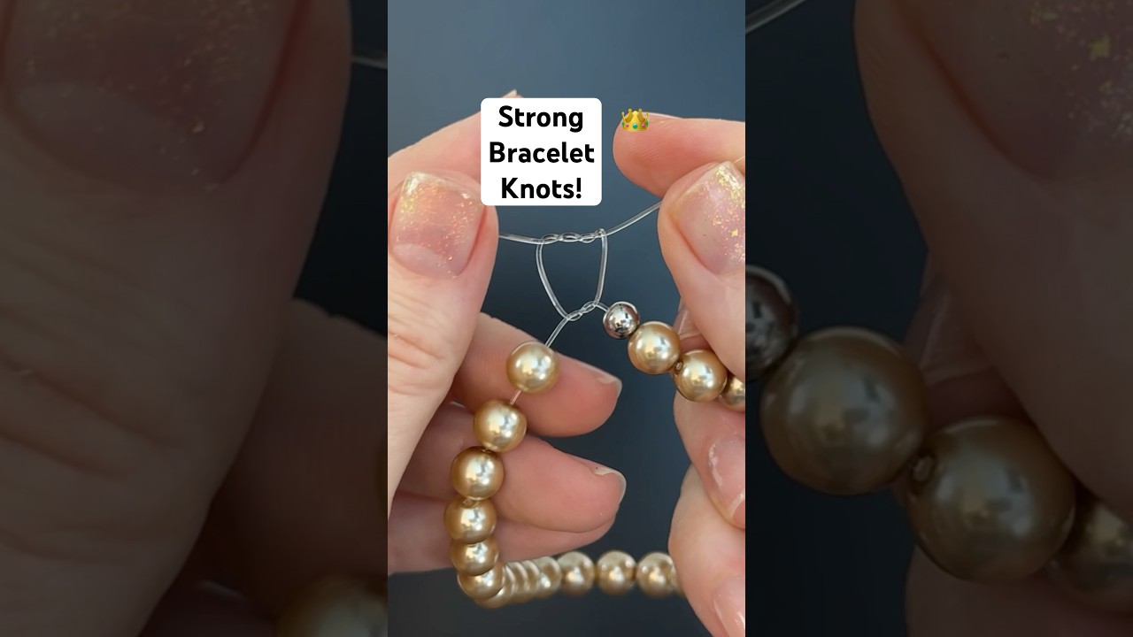 How to tie a bracelet knot - ELASTIC beaded stretch cord #bracelet #diy
