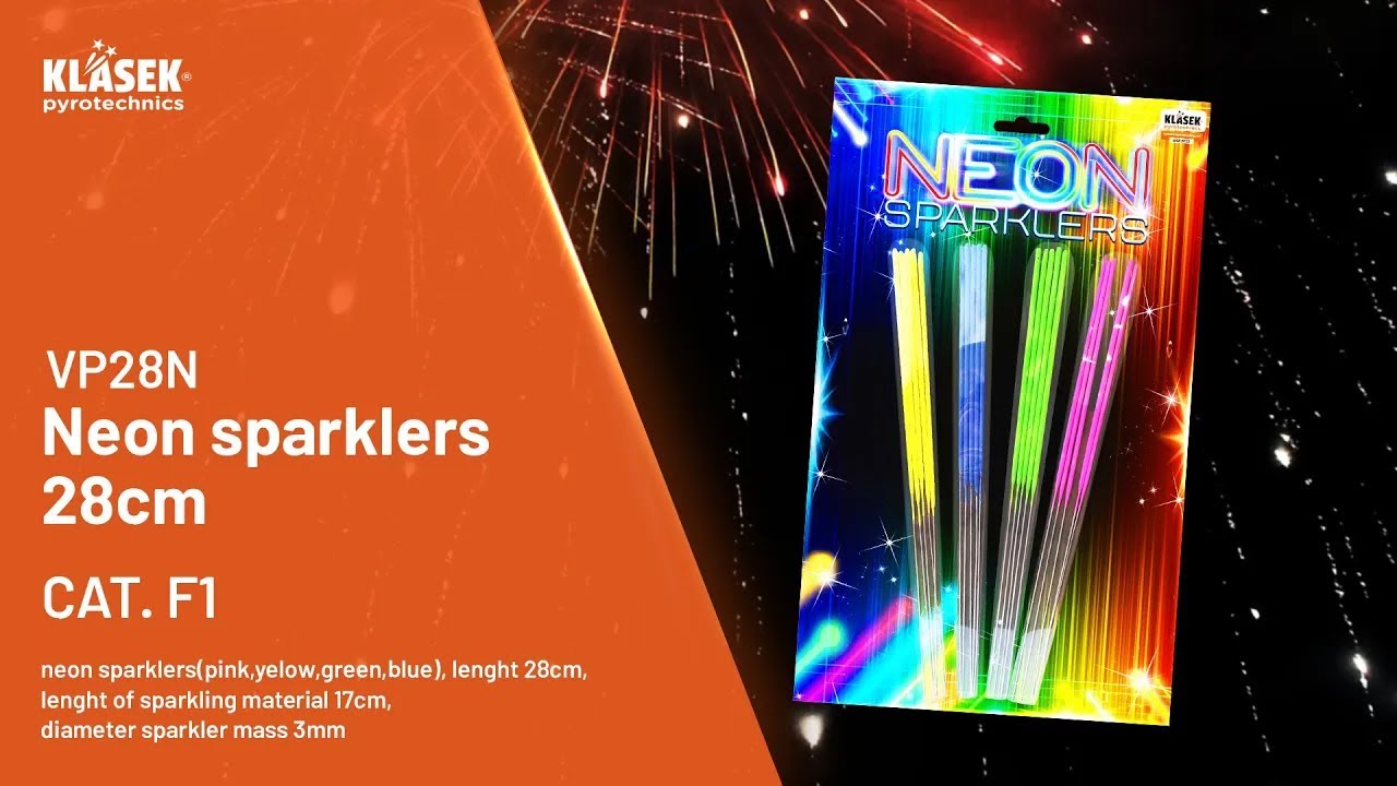 VP28N Neon sparklers 28cm | Klasek pyrotechnics