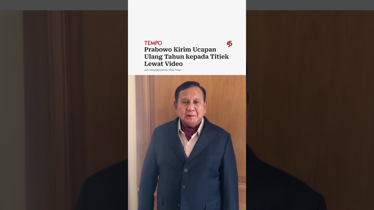 Prabowo Kirim Ucapan Ulang Tahun kepada Titiek Lewat Video #shorts