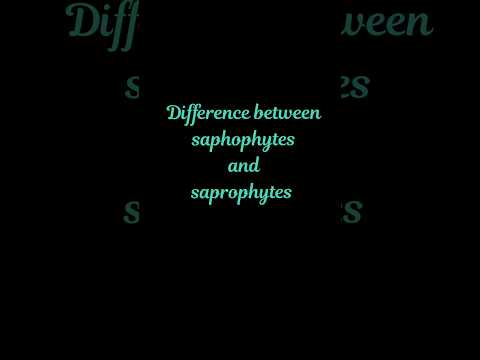 Difference between saphophytes and saprophytes #biology