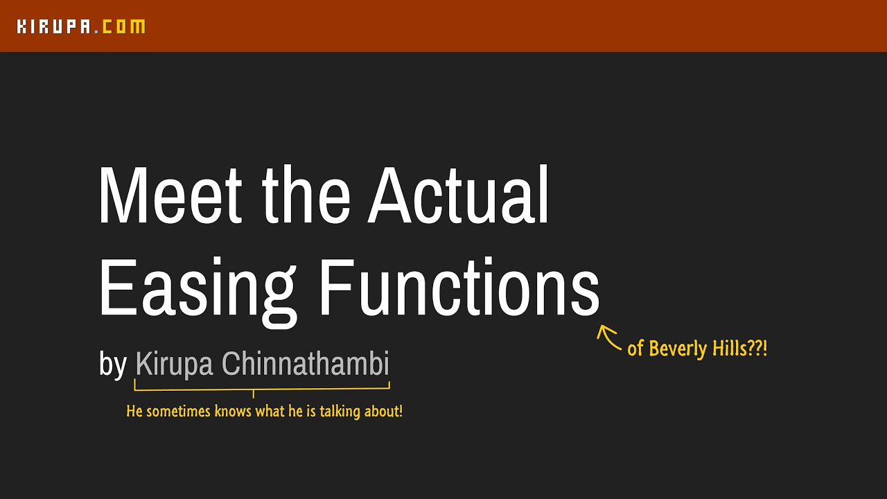 Meet the Actual Easing Functions in CSS