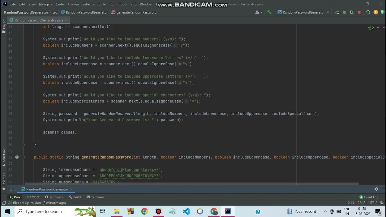 Random Password Generator using Java | With GitHub Repo | Source Code | Random Number Generation