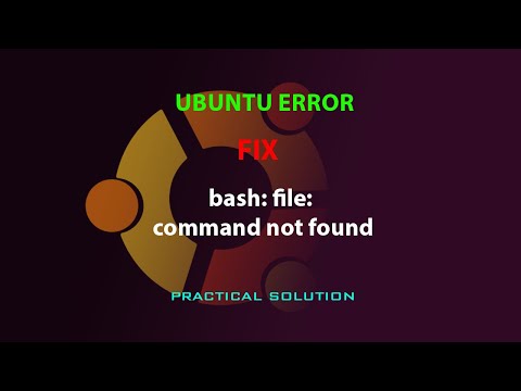 LINUX FIX: bash: file: command not found