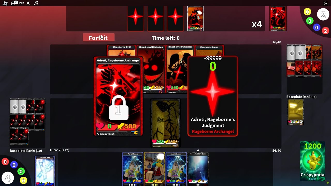 (OUTDATED) Roblox Blox Cards - Beating Rageborne Archangel Adreti!!!