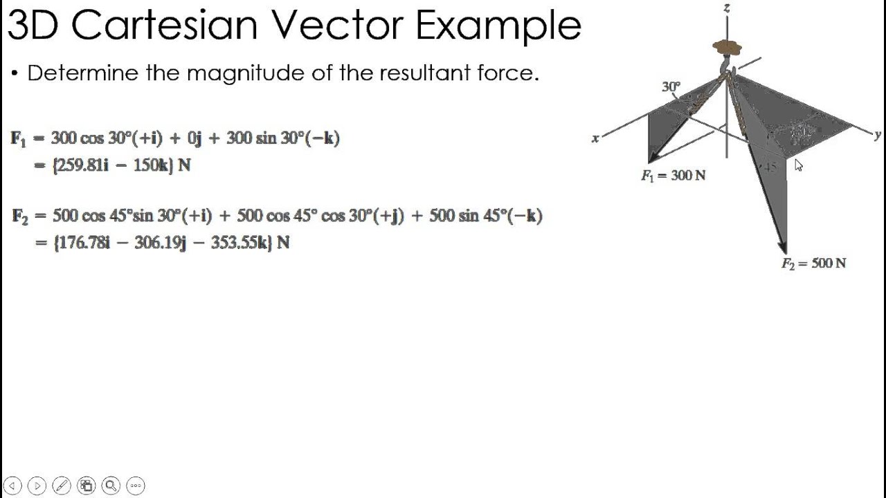 Statics Example: 3D Vectors 2