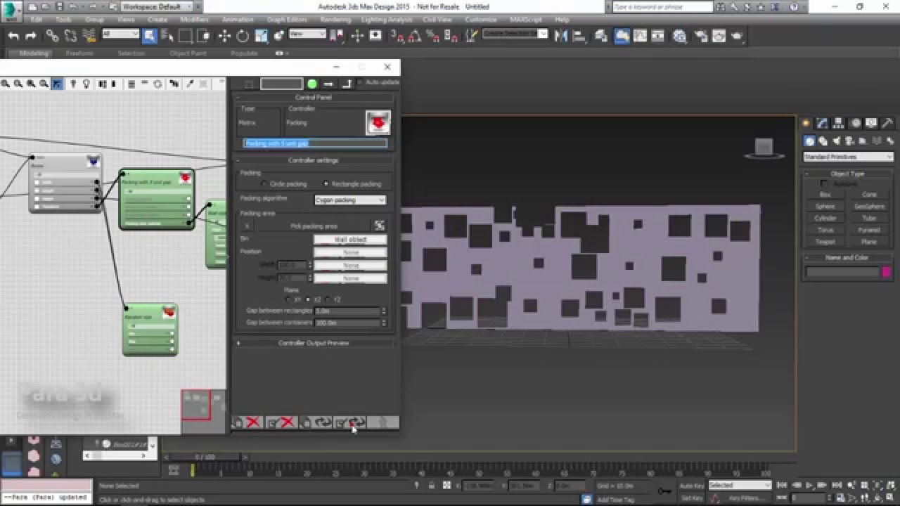 Random opening using rectangle packing