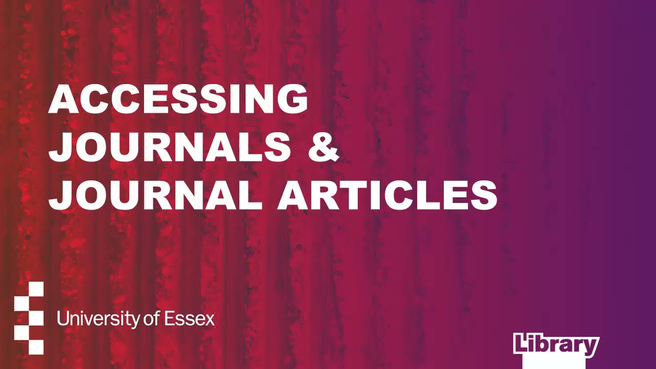 How to access journals and journal articles