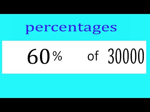 Porcentajes 60 Porcentaje(%) de 30000