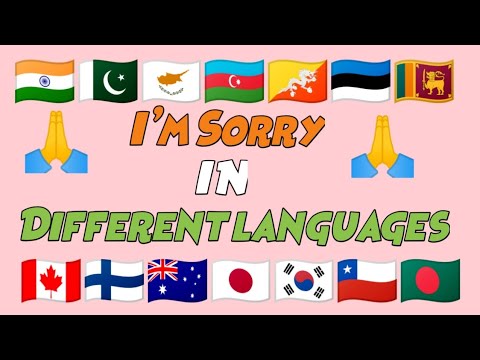 How to say "I AM SORRY" in 25 different languages [Part-1]