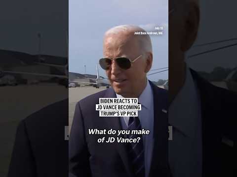 Biden reacts to JD Vance becoming Trump’s VP pick