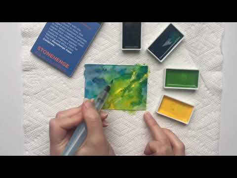 Yellow Skies with Legion Stonehenge Aqua Watercolor Blocks